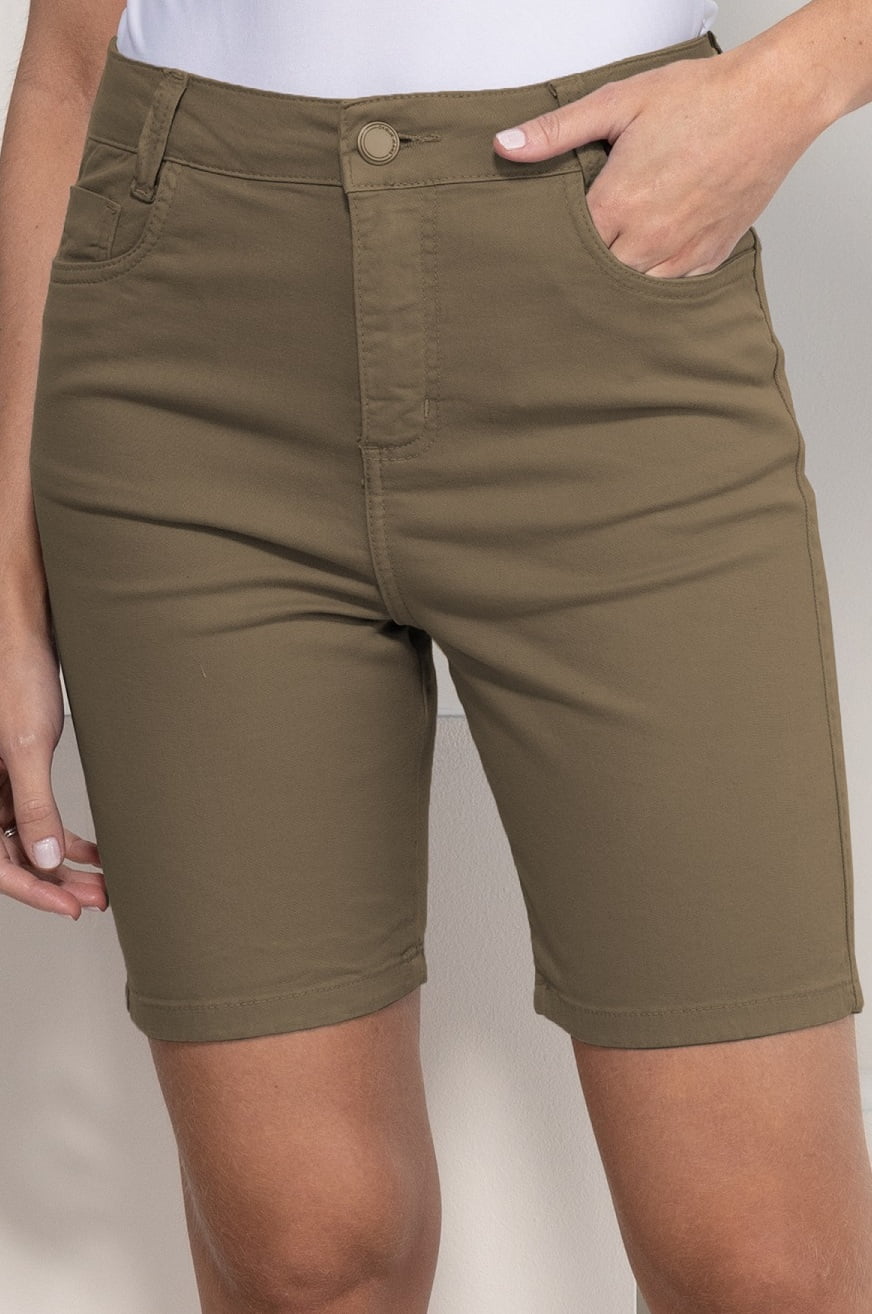 Bermuda de Sarja Caqui F2895 - Oxiblue Jeans