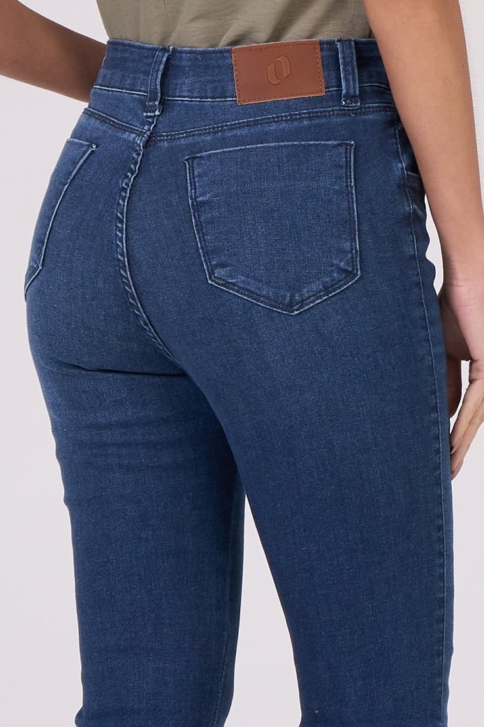 Calça Flare Jeans Azul Médio F24088 - Oxiblue Jeans