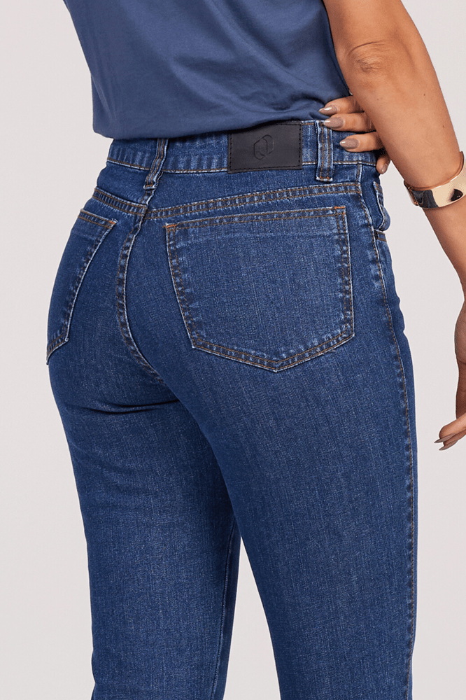 Calça Flare Jeans Azul Médio F25037 - Oxiblue Jeans