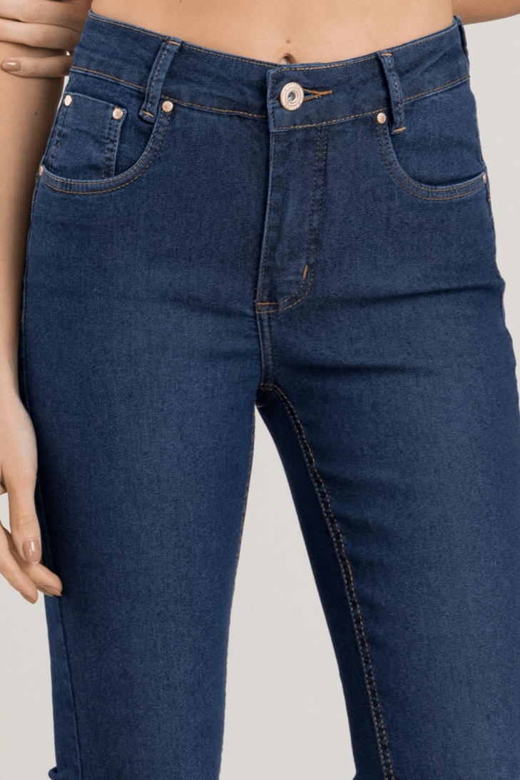 Calça Jeans Flare Azul Médio F2868 - Oxiblue Jeans