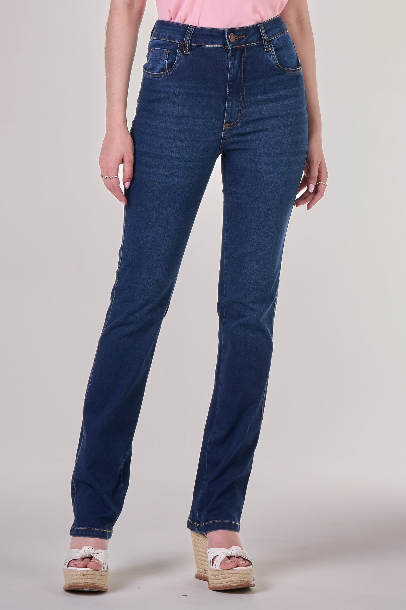 Calça Jeans Reta Azul Escuro F24041 - Oxiblue Jeans