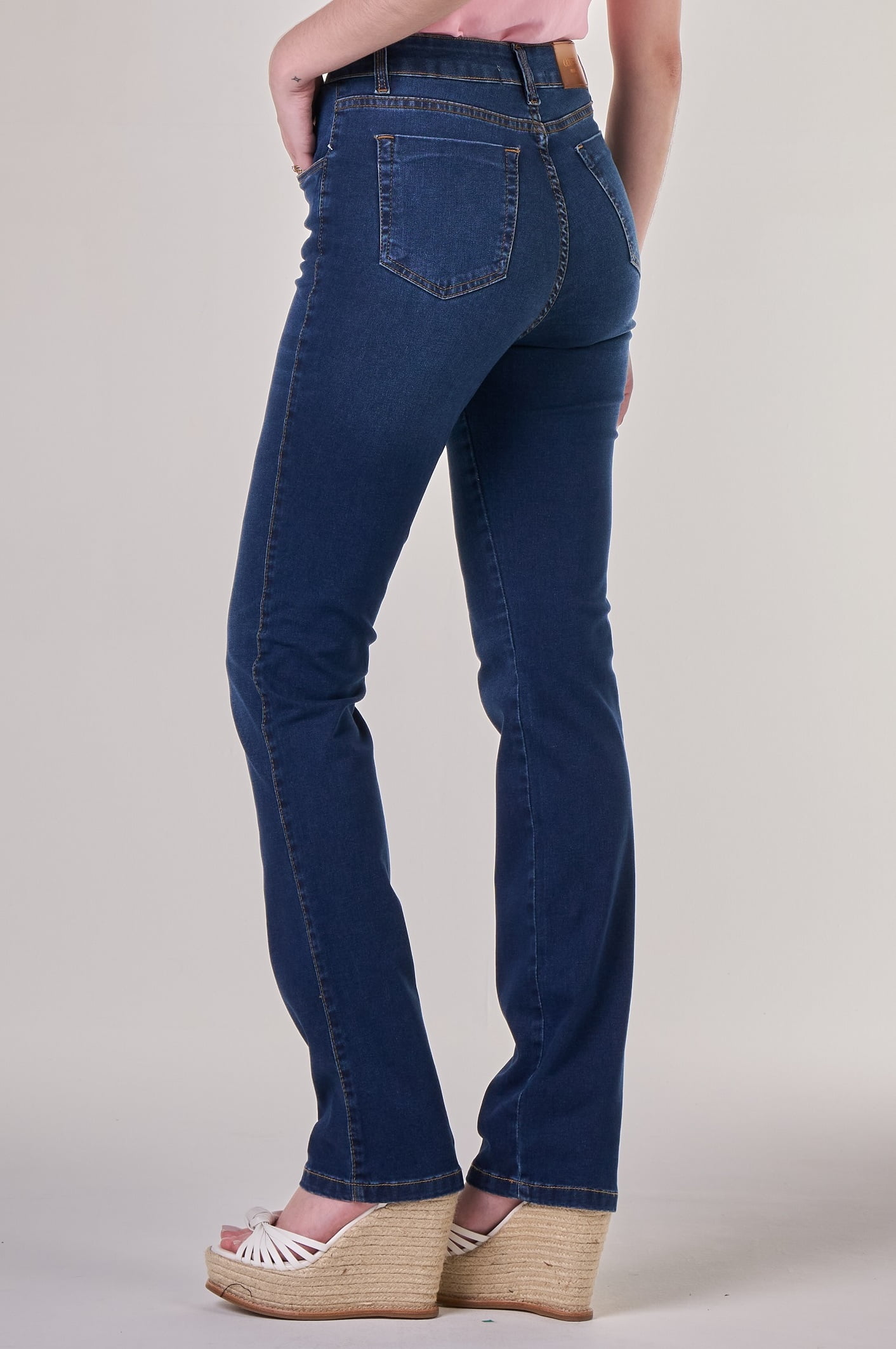 Calça Jeans Reta Azul Escuro F24041 - Oxiblue Jeans