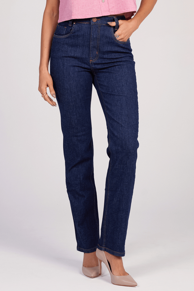 Calça Jeans Reta Feminina F24413 - Oxiblue Jeans