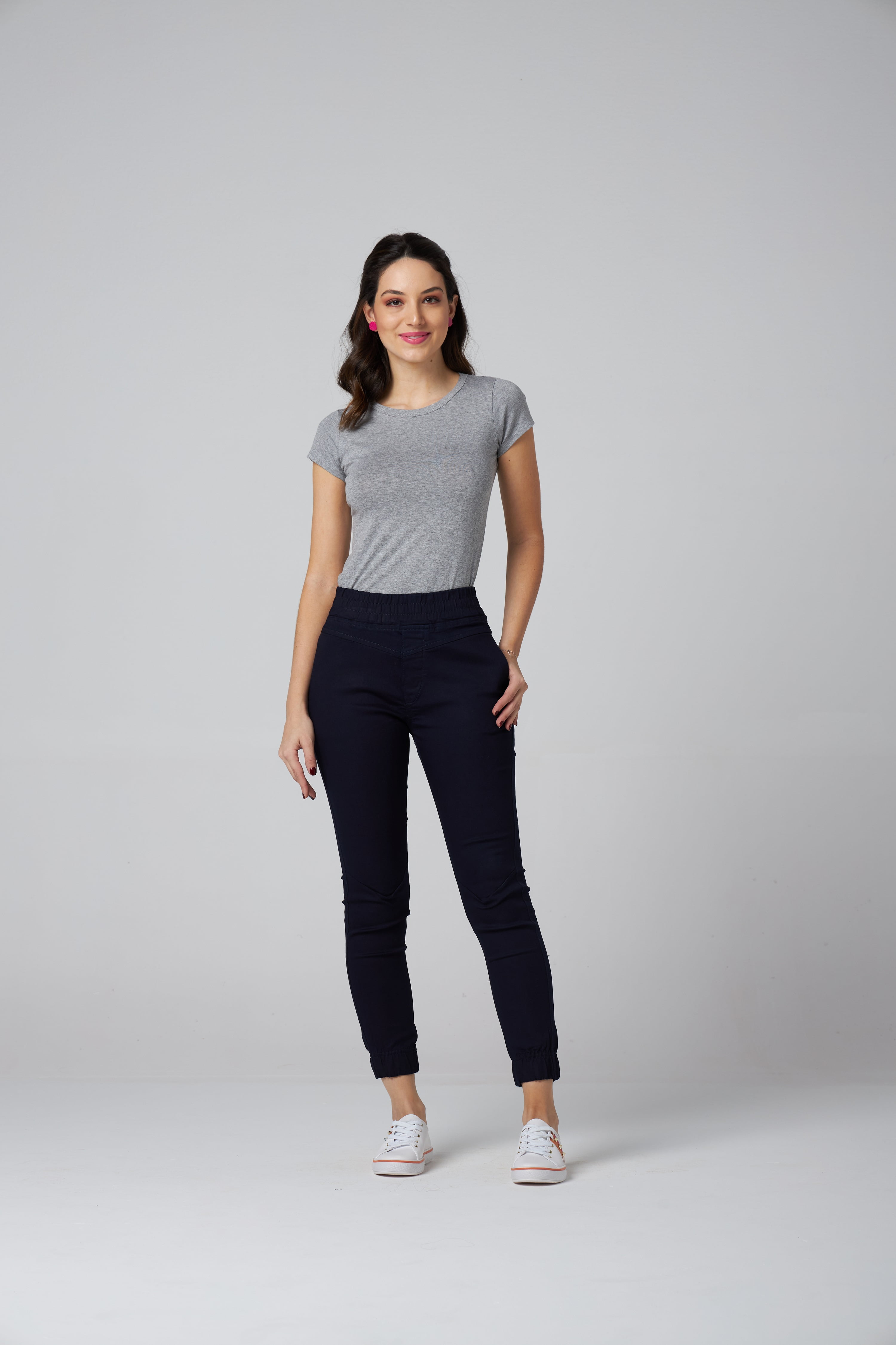 Calça Jogger Jeans Escuro F2022082 - Oxiblue Jeans